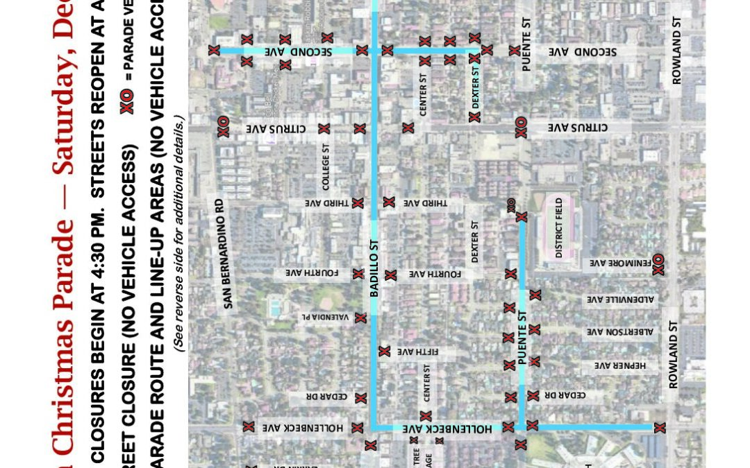 Parade Resident Map 2024 | Covina Police Department